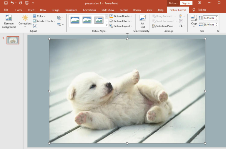 So entfernen Sie den weißen Hintergrund aus einem Bild in PowerPoint