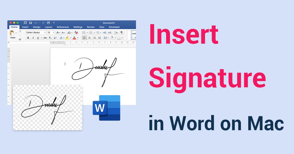 如何在 1 分钟内在 Mac 上的 Word 中插入签名